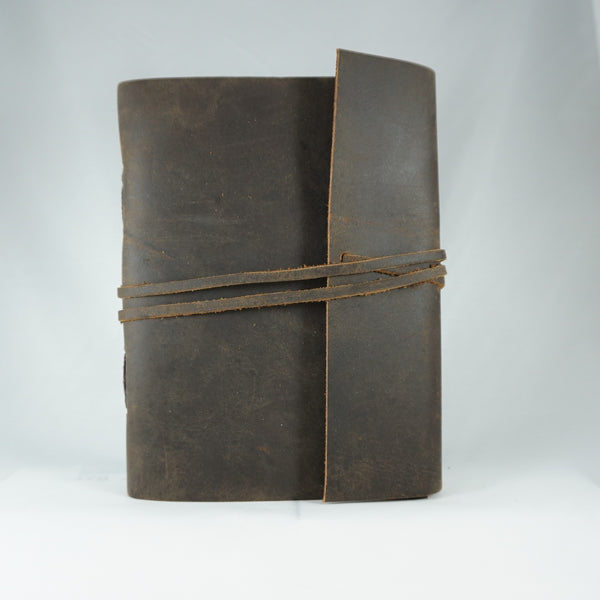 Classic Leather Journal with Leather Wrap Tie | The Skipping Stone